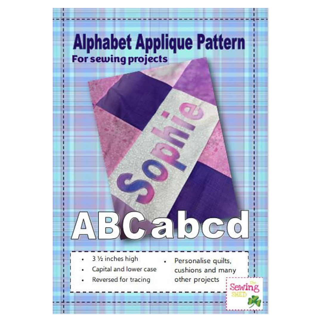 Applique Alphabet Template Pattern (Digital Download) | Sewing ...