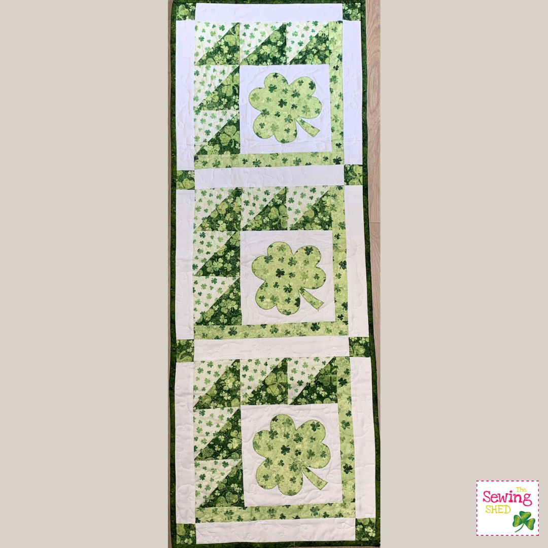 Shamrock Table Runner Pattern- (Digital Download) | Sewing & Quilting ...
